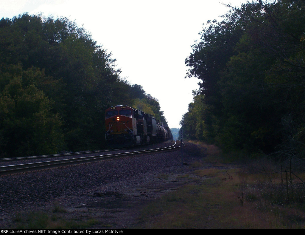 BNSF 8102 eastbound UP manifest train